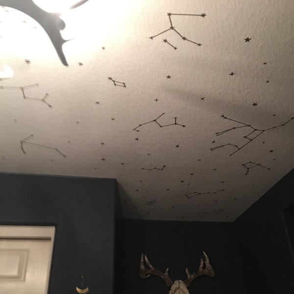Constellation Wall Decals - Constellation Decor, Zodiac Gift, Star ...