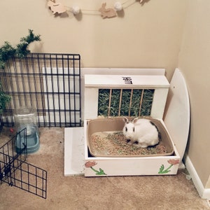 Large Hop Box: Rabbit Bunny Hay Feeder and Litter Pan Combo - Etsy