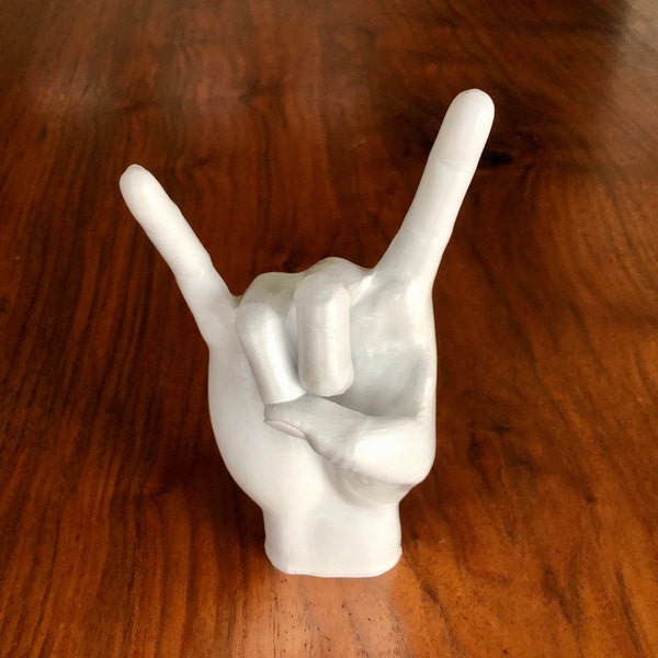 Metal Hand Rock Sign Sculpture | Handcrafted Rock and Roll Inspired ...