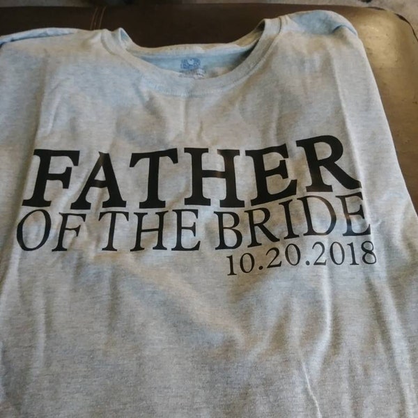 Personalized Father of the Bride Shirt: Wedding Date Gift - Etsy