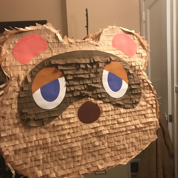 Animal Crossing Tom Nook Character Handmade Pinata Medium 18 ...