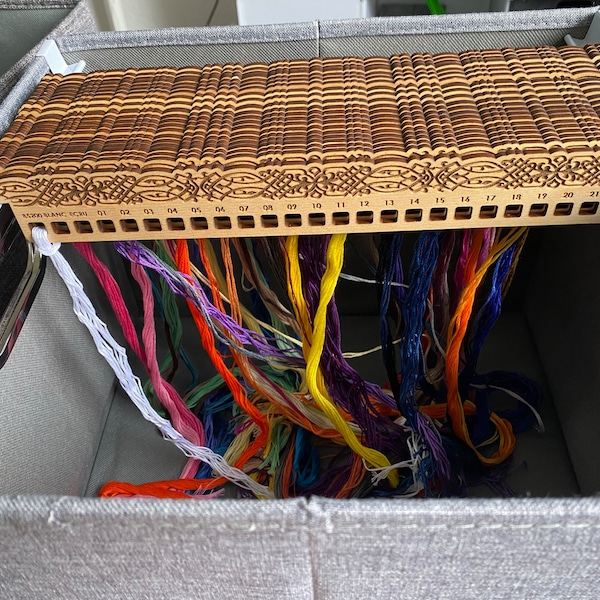 Wooden Hanging File Thread Organizer - Thread Organizer, for 508 DMC ...