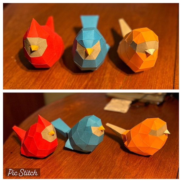 Minimal Birds, How to Make 3D Paper Craft, Make Your Own Bird 3D ...