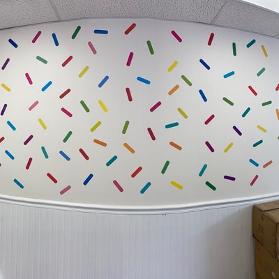 Rainbow Sprinkles Wall Stickers Confetti Wall Stickers Sprinkle Wall ...