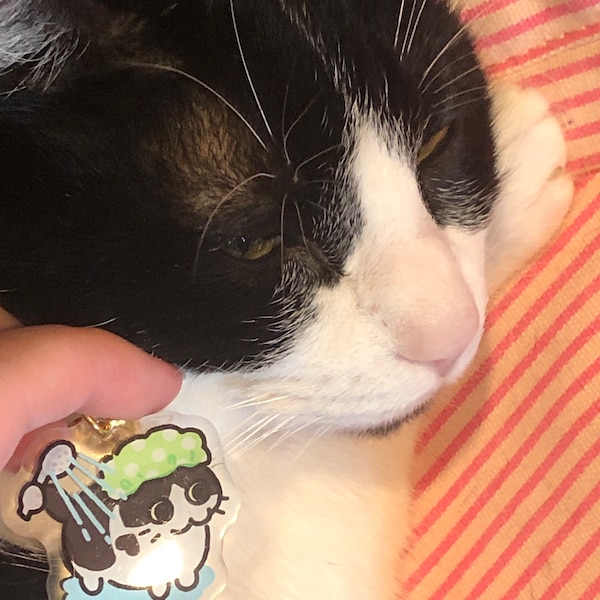 Cat Meme Keychain Double-sided Acrylic Charm - Etsy