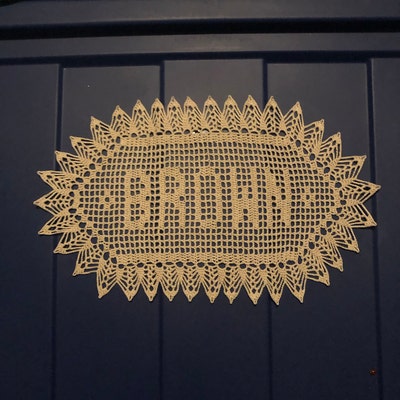 Filet Crochet Family Heirloom Name Doily Pattern - Etsy