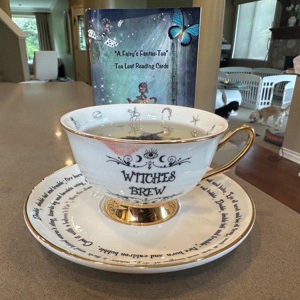 Witches Brew Tea Leaf Reading Teacup Set – Free Online Course - Etsy