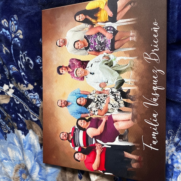 Custom Watercolor Family Portrait From Merging Multiple Photos, Combine ...