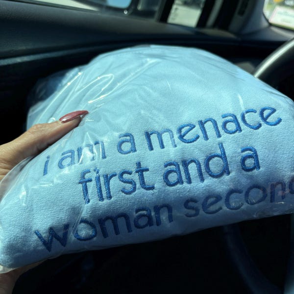 Menace First Woman Second Embroidered Unisex T-shirt or Sweatshirt - Etsy