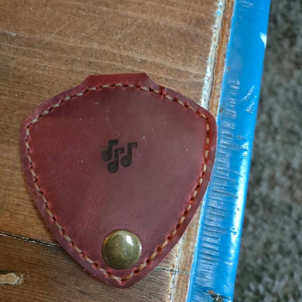 Personalized Guitar Picks Leather Holder, Custom Handmade Guitar Pick ...