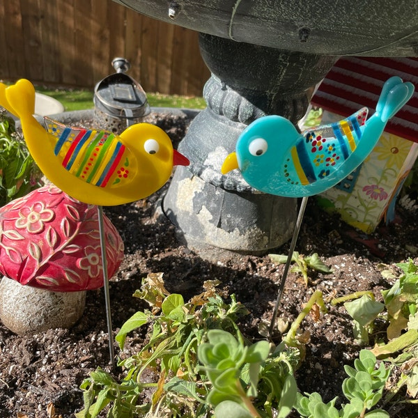Bird Garden Stakes - Etsy