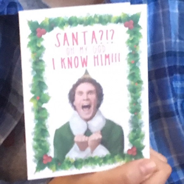 ELF Movie Christmas Card Holiday Movie - Etsy