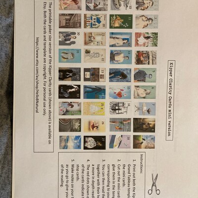 Kipper Grand Tableau Printable PDF Template and Mini Cards, Grand ...