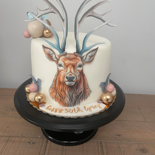 Stag Wafer Topper - Edible Cake Decorations - Birthday, Anniversary - Etsy