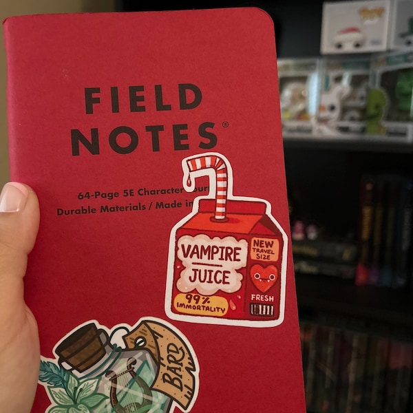 Vampire Juice Box Sticker - Halloween Dracula Blood Vinyl Die Cut ...