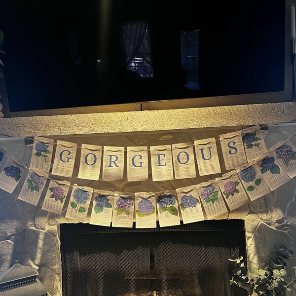 Spring Banner, Spring Garland, garden, Bunting Banner, Pennants, Rustic ...