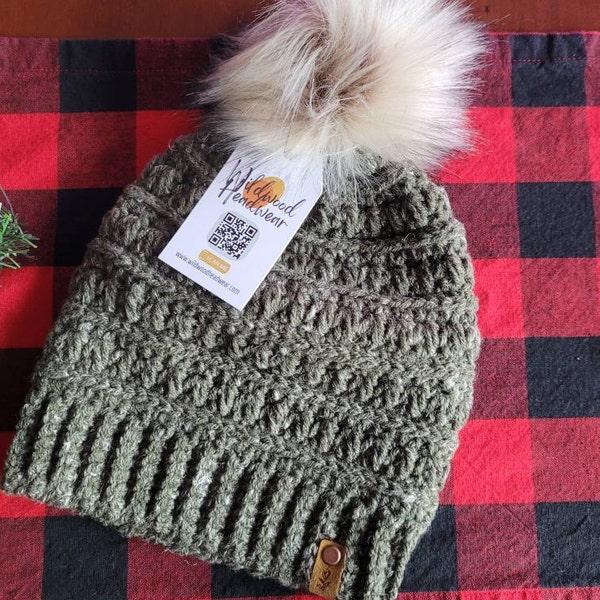 Striped Beanie, Blue & Yellow, School Spirit, Pom Pom Hat, Crochet Hat ...