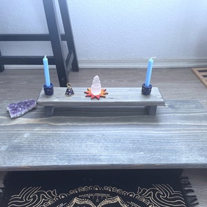 Size XL: 2 Altar Set With Altar Cloth, Spiritual, Meditation, Wood ...