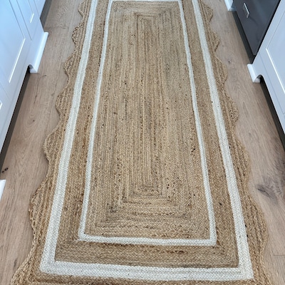 Natural Jute Rug Jute Braided Rug Bohemian Jute Rug Rectangular Jute ...