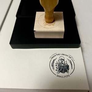 Skull Custom Book Embosser, Library Stamp, Book Stamp, Self Inking ...