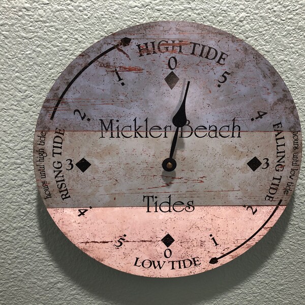 Tide Clock- Personalized Beach Tide Clock - Etsy