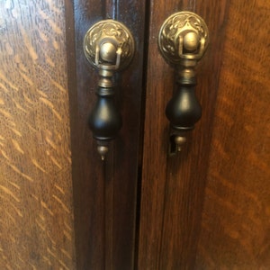 Black English Butler Tray Leaf Hinge With Round Ends Oval 90 Degree ...