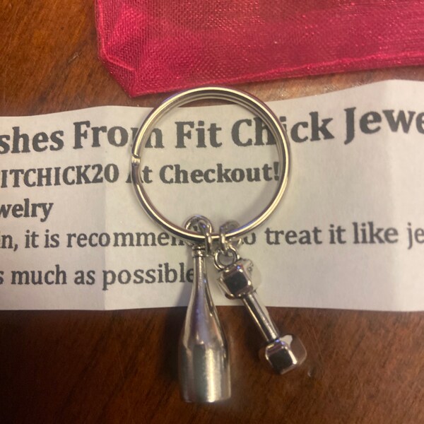 STRENGTH RING Keychain, Bodybuilding Keychain, Weight Lifting Keychain ...