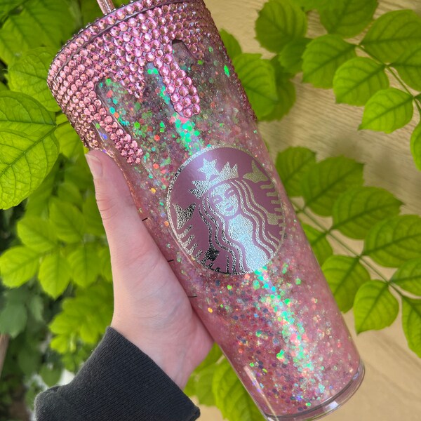 Custom Pink Glitter Tumbler - Personalized Sparkle Cup for Coffee, Tea ...