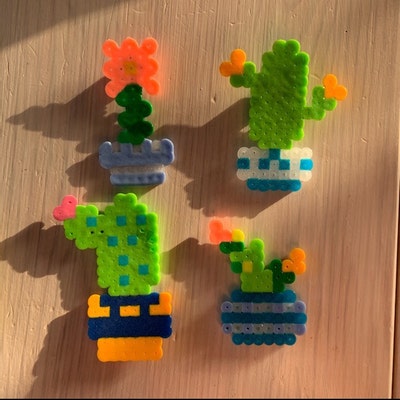 Perler Bead 3D Cactus in Pot - Etsy