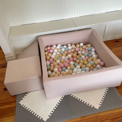 Beige Climbing Foam Play Set With Large Square Ball Pit 400 Balls Own ...