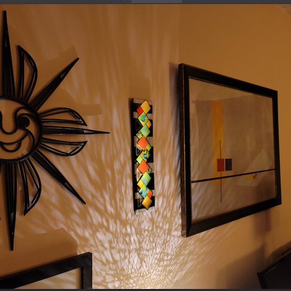 Dichroic Fused Glass 14 Inch Cross in 3D With Hot Colors. - Etsy