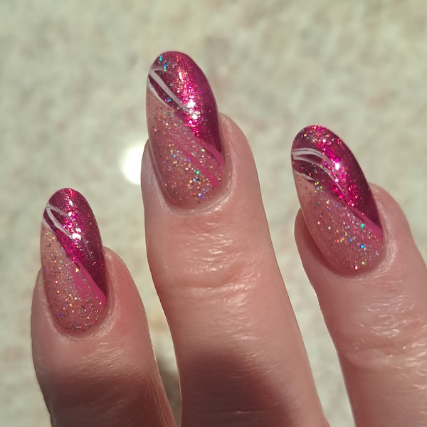 Showstopper - Vivid Magenta Shimmer Nail Polish - Etsy