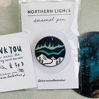 Northern Lights Enamel Pin - Etsy UK
