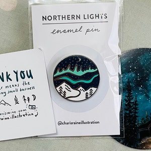 Northern Lights Enamel Pin - Etsy