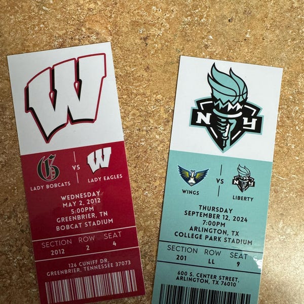 Physical Ticket Custom Personalized Laminated Concert Event Ticket ...