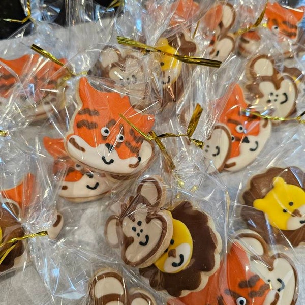 Mini Safari Jungle Cookies - 2 1/2 Dozen Mini Cookies - Mini Tiger ...