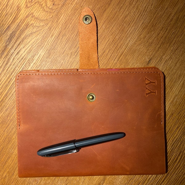 Leather Planner Cover, A6 Travel Journal Cover, A5 Leather Cover ...