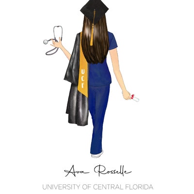 Nurse Graduation Gift for Her Bachelor Degree Nurse Custom Print BSN ...