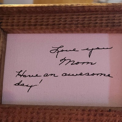 5x7 Frame, Framed Canvas Handwriting Gift,memorial Gift, Handwriting ...