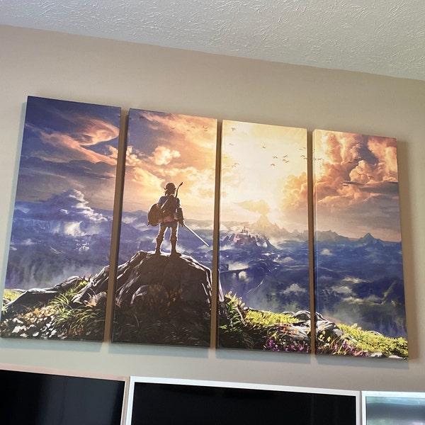 The Legend of Zelda Print on Canvas Zelda Art Prints Game Room Art ...
