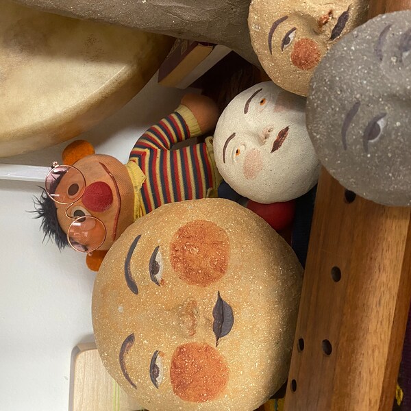 Ceramic Moon With Cute Face, Wall Decoration, Gift for Friend, Lunar ...