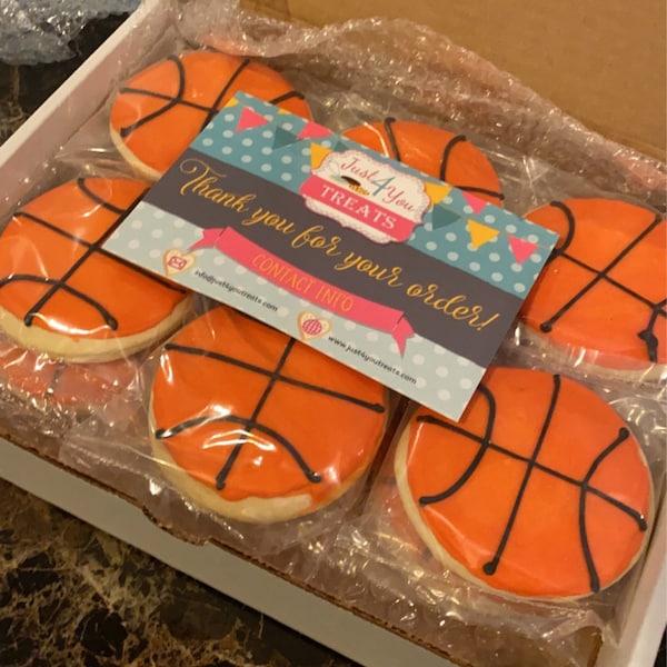 Basketball Sugar Cookies - Etsy