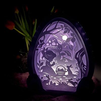 Easter Egg Shadow Box 01, PDF, SVG for Cricut Projects, Easter Bunny ...