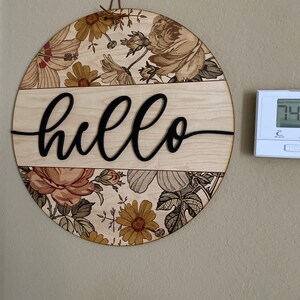 Spring Round Sign, Personalized Wood Sign, Round Wood Sign, Nursery ...