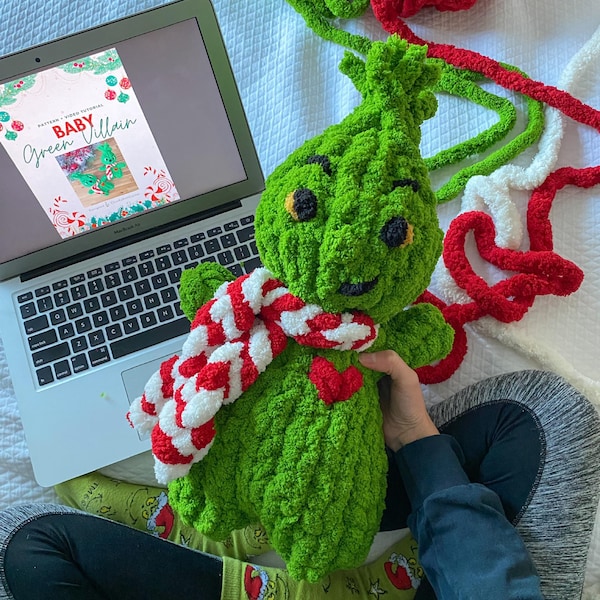 Fingerknit Chunky Elephant Plushie Pattern With Video Tutorial Elephant ...