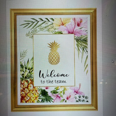 Welcome Sign Printable Tropical Theme Party Bridal Shower Baby Shower ...