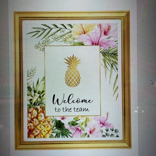 Welcome Sign Printable Tropical Theme Party Bridal Shower Baby Shower ...