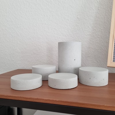 Concrete Cylinder Display Stand - Etsy