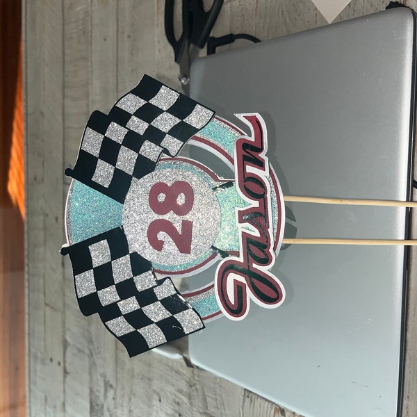 Racing Themed Cake Topper SVG Layered Cut File Instant Download ...