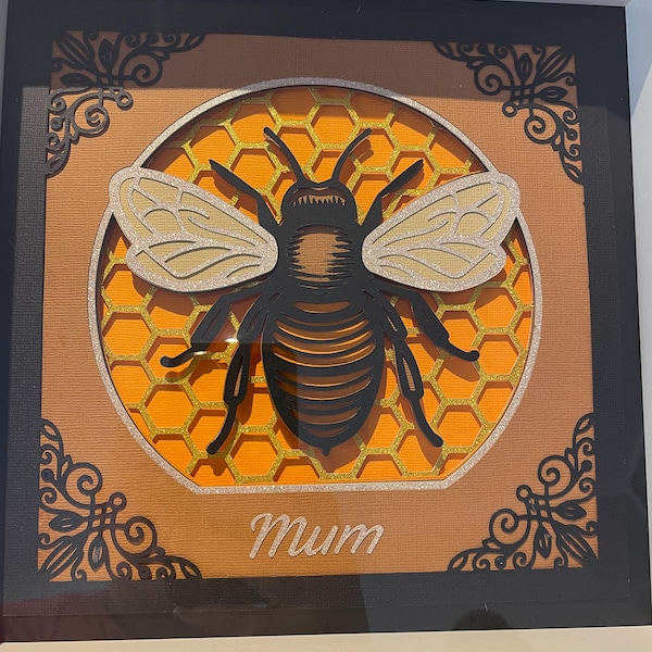 3D Moon Welcome Shadow Box, Floral Svg, 3D Mandala, Flower Shadow Box ...